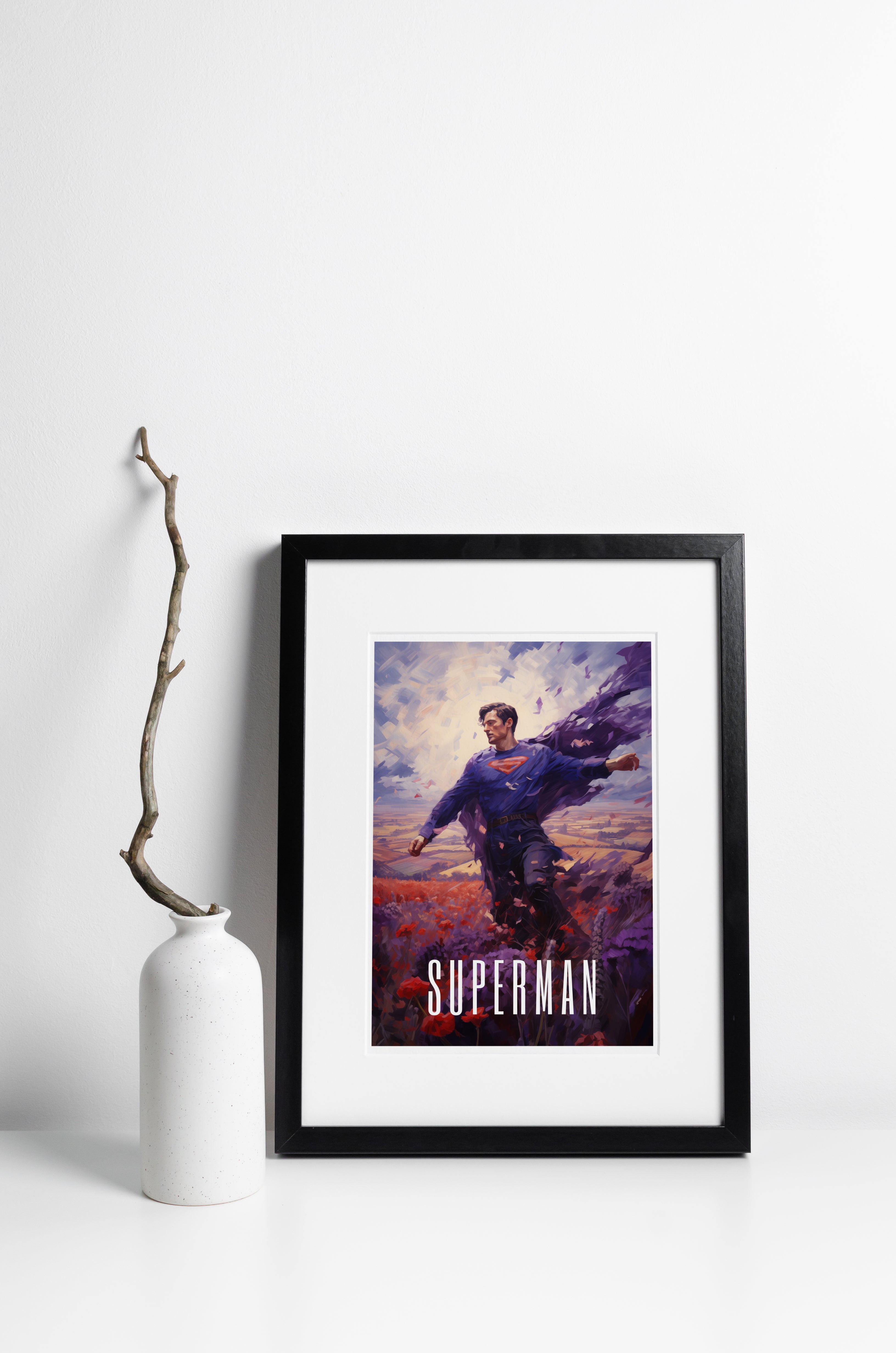 Superman Angel Falling | DC Poster Framed Canvas – Comic Tree